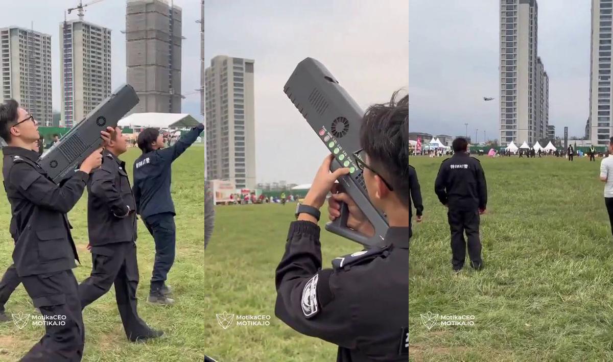 What happens to unauthorized drones in China?